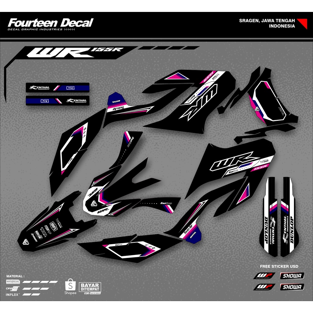 Jual DECAL WR 155 - stiker dekal motor yamaha wr 155 39 | Shopee Indonesia