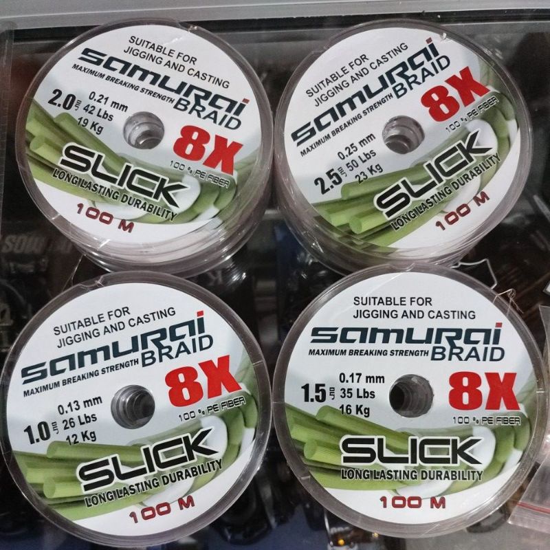 Jual PE SAMURAI SLICK 100M X8 | Shopee Indonesia
