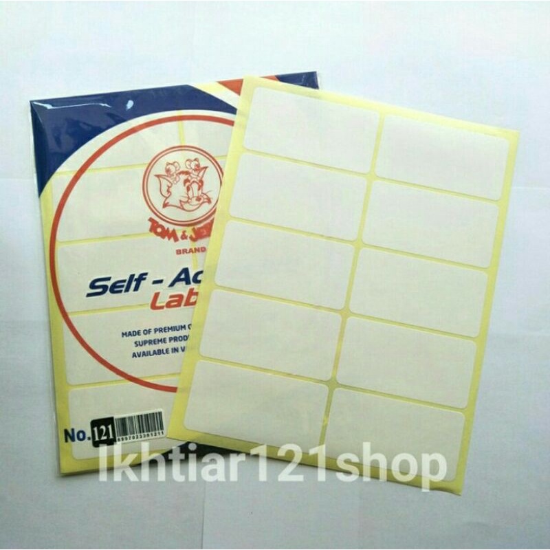 Jual Perpack Label Self Adhesive Tom & Jerry No 121 isi 10 lembar ...
