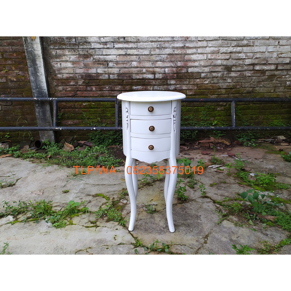 Jual Nakas 3 Laci, Nakas Jati Murah, Nakas Bulat Bundar, Nakas ...