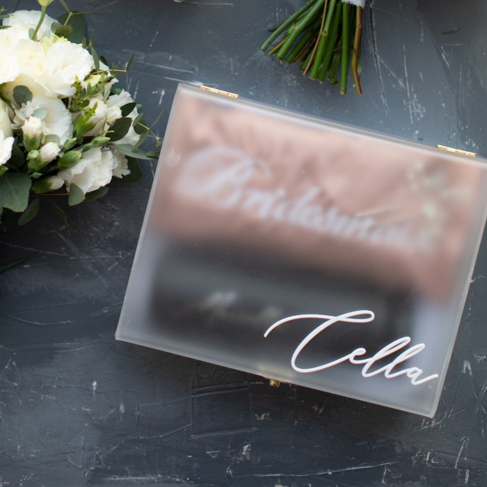 Jual Bridesmaid Box Acrylic Kotak Hadiah Wedding Gift Akrilik Hampers ...