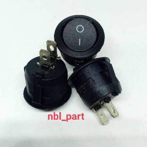 Jual Saklar/switch 2pin on-of hitam bulat | Shopee Indonesia