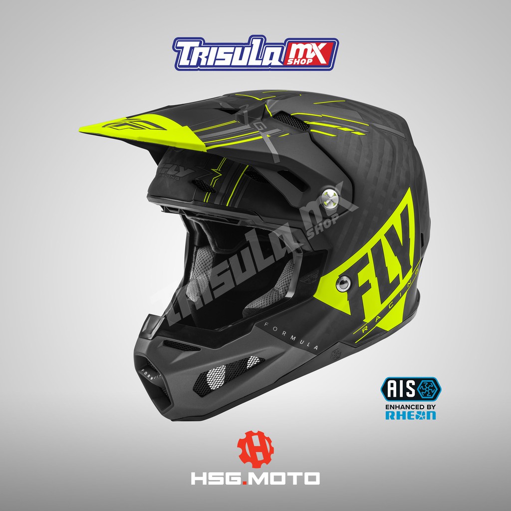 Jual HELM CROSS FLY FORMULA VECTOR HELMET MATTE HI-VIS/GREY/BLACK LG ...