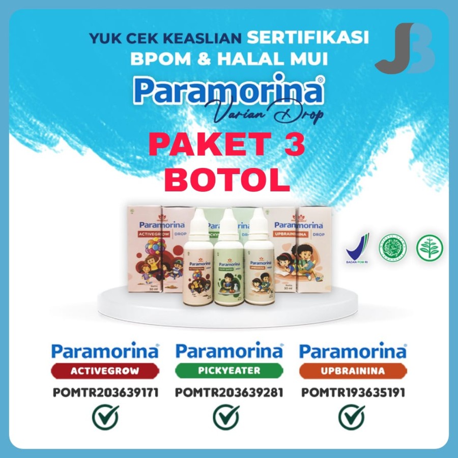 Jual Paket 3 Botol Paramorina Drop Tetes | Shopee Indonesia