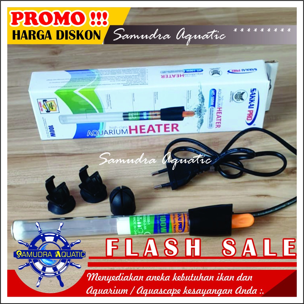 Jual HEATER Pemanas Aquarium 100 Watt, Hiter Penghangat Air Aquarium ...