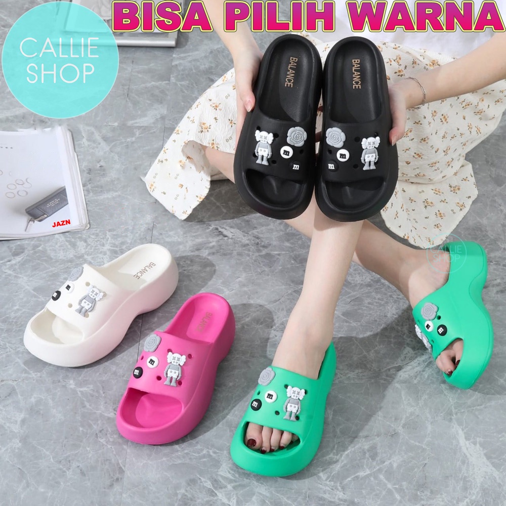 Jual Sandal Fuji Viral Jibbitz Tinggi Empuk Ringan Balance 7002-A7 ...