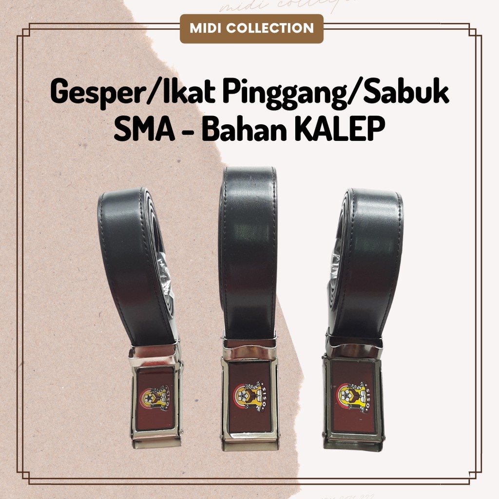Jual Gesper/Ikat Pinggang/ Sabuk Logo SMA-SMK bahan Kulit (KALEP ...
