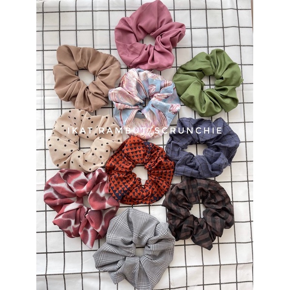 Jual ikat rambut scrunchie kuncir rambut karet rambut | Shopee Indonesia