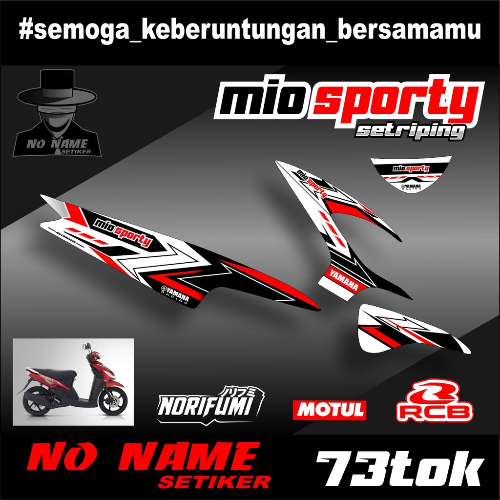 Jual Stiker Striping Mio 110 Smile/Sporty (73tok) 2008 2009 2010 2012 ...