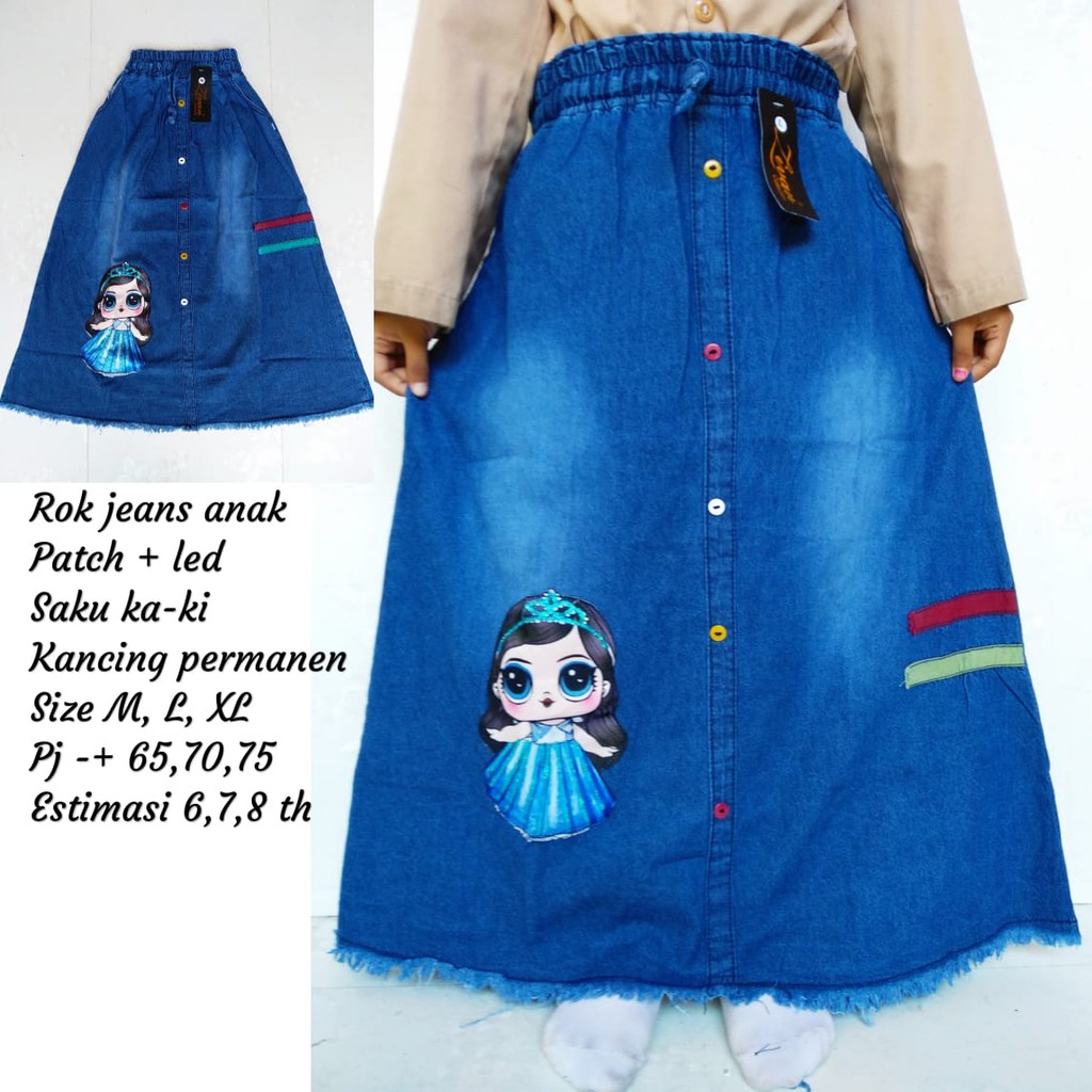 Jual ( COD ) ROK JEANS ANAK LOL LED | Shopee Indonesia