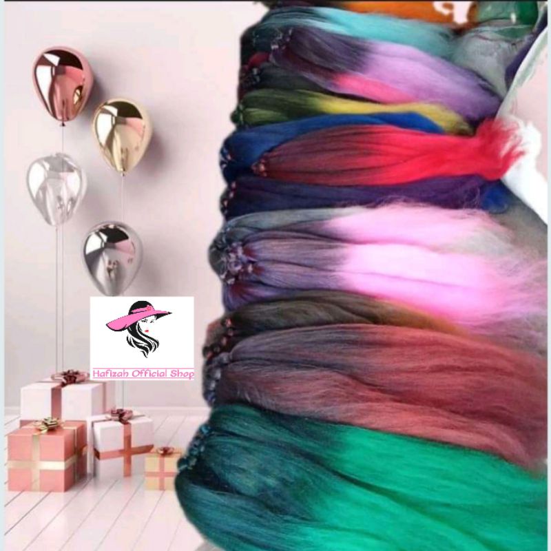 Jual Rambut Cemara | Rambut Sambung Mix 2 Warna | Ombre | request warna ...