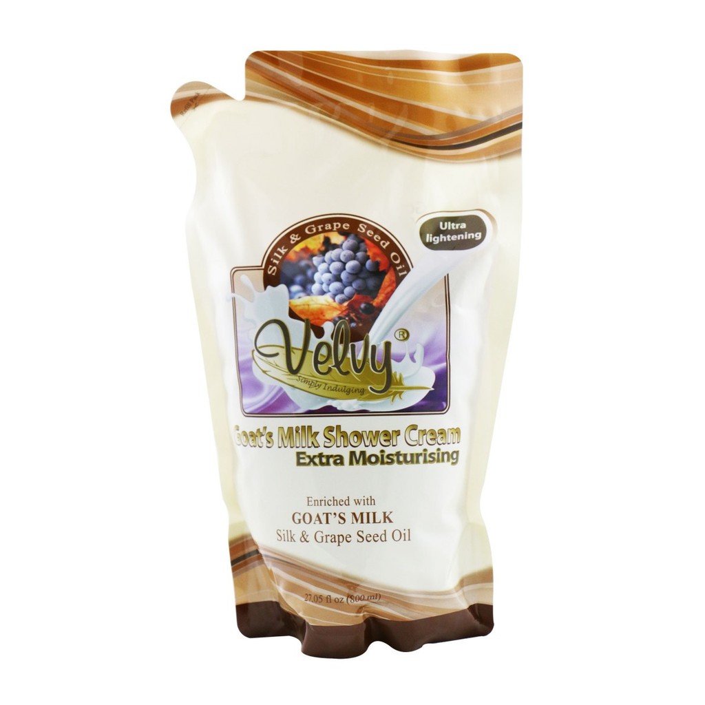 Jual BODY WASH VELVY ULTRA LIGHTENING SILK & GRAPE SEED OIL 800ML ...