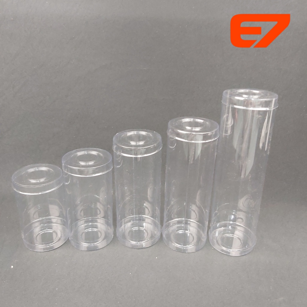 Jual Mika Tabung PET Kaleng Toples Mika Diameter 5cm x Tinggi (1pcs ...