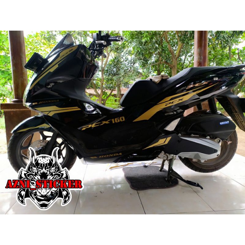Jual Bisa COD Stiker pcx 160 gold Stiker honda pcx 160 gold satu set ...
