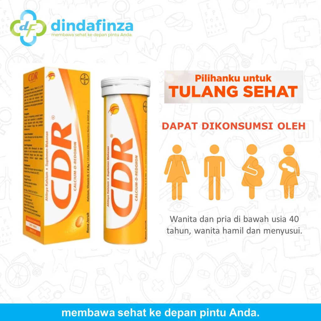 Jual CDR Effervescent isi 10 tablet, Suplemen Kalsium, Vitamin C-D-B6 ...
