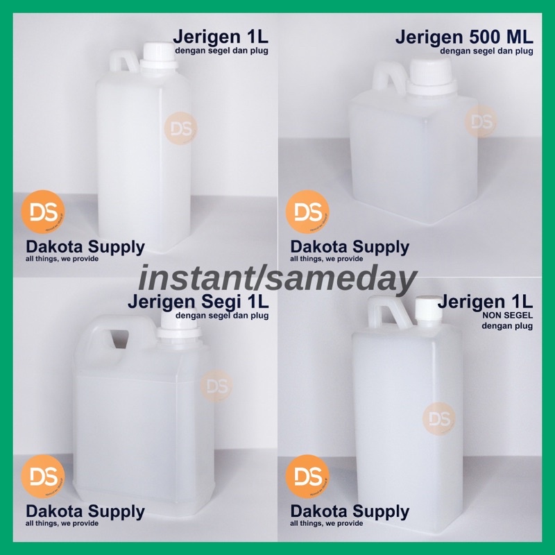 Jual (INSTANT / SAMEDAY) Jerigen 1 Liter / Jerigen 500 ML / Jerigen ...