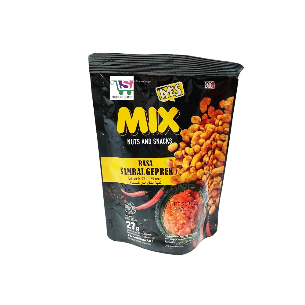 Jual IYES Mix Nut and Snacks Kacang Makaroni Rasa Sambal Geprek 27 Gram ...