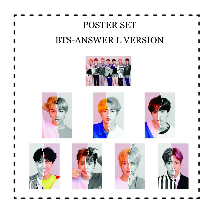 Jual Poster Set BTS Answer-L Version | Shopee Indonesia