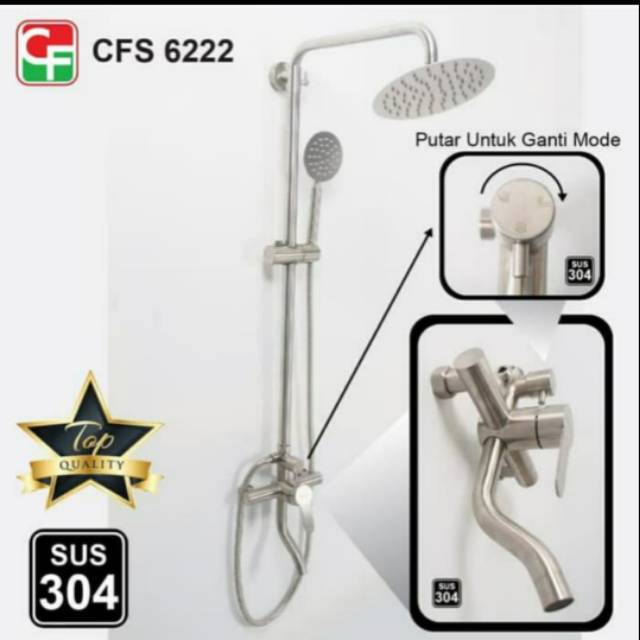 Jual Shower tiang /kran shower tiang /shower column stainless sus 304 ...