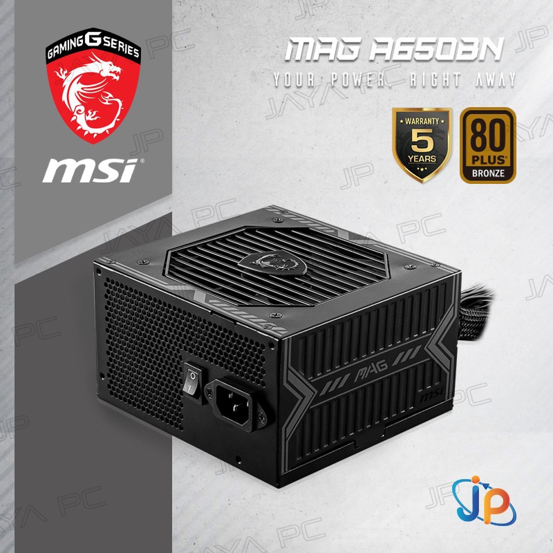 Jual MSI MAG A650BN 650W PSU - Power Supply 650 Watt 80+ Bronze | Shopee Indonesia