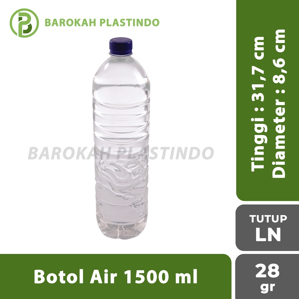 Jual Botol Air 1500 ml / Botol Plastik 1500 ml / Botol Aqua 1500 ml / Botol 1.5 Liter | Shopee ...