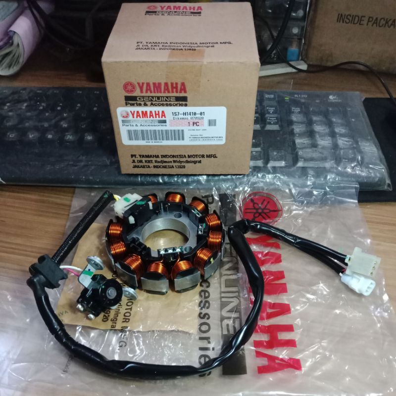 Jual SPULL SPUL STATOR ASSY 1S7 JUPITER MX OLD LAMA NEW ORIGINAL ORI ASLI YAMAHA YGP 1S7-H1410 ...