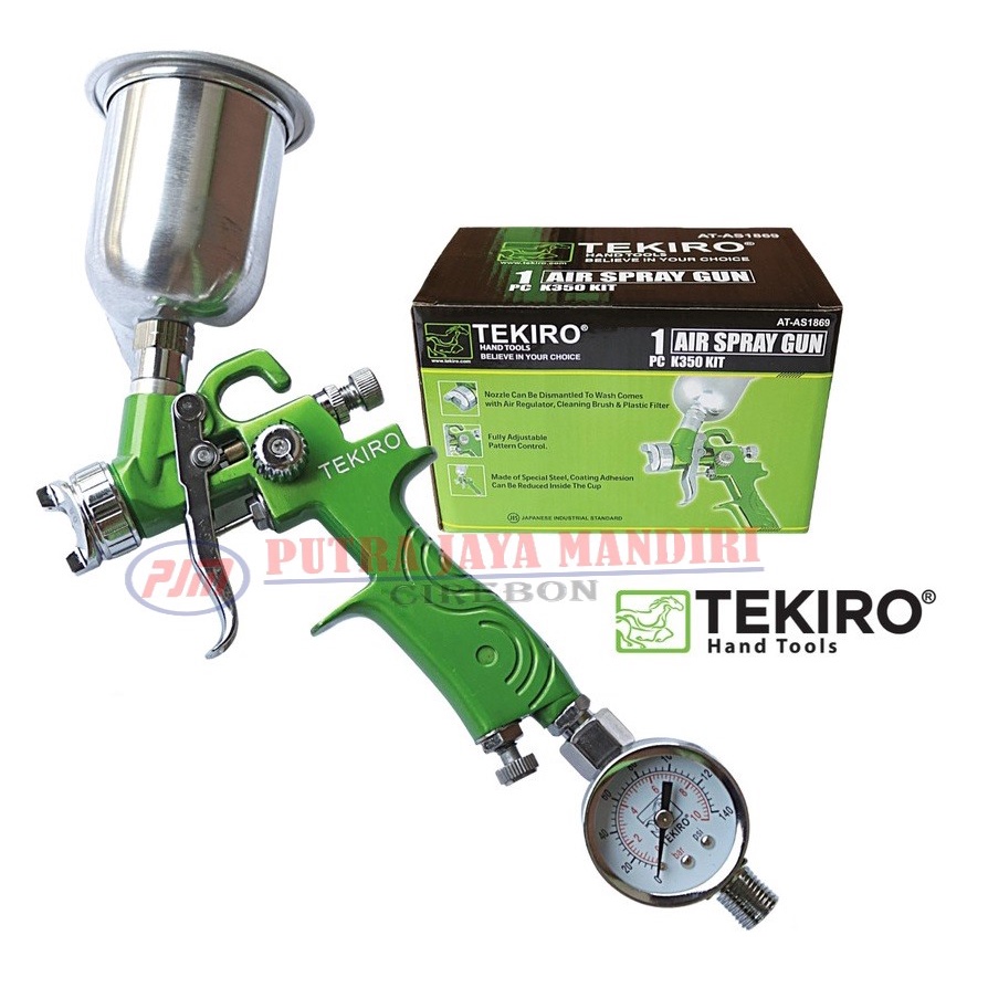 Jual Tekiro Spray Gun Semprotan Cat K350 Kit / Spray Gun Tabung atas ...