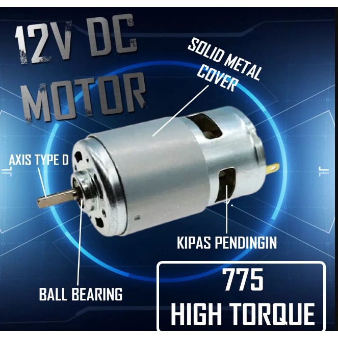 Jual Motor Fan DC 775 12v High Speed Torsi Dinamo Mesin Power Tools 24v 30v | Shopee Indonesia