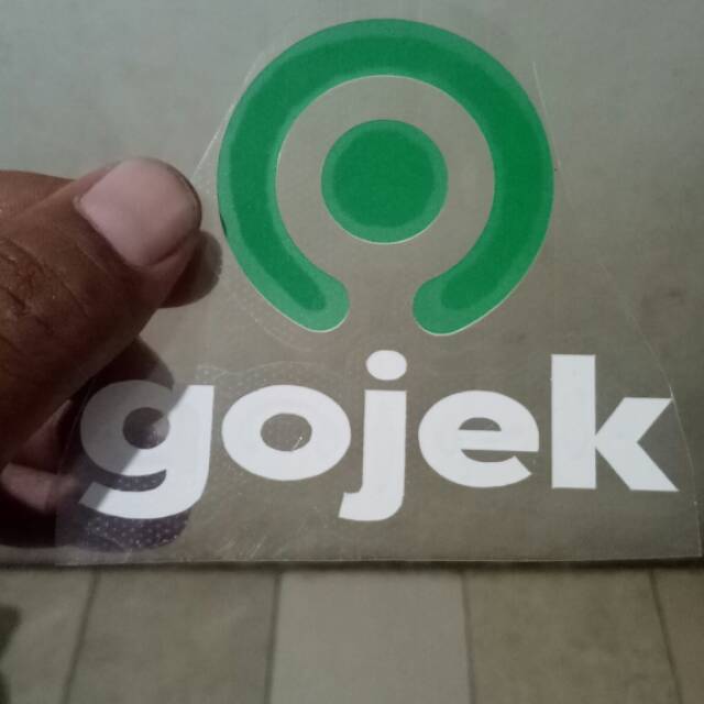Jual sablon print dtf logo gojek putih | Shopee Indonesia