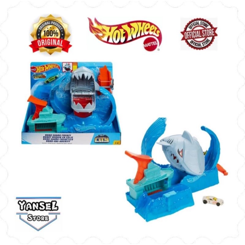 Jual Hotwheels City Color Shifters Robo Shark Frenzy Playset | Shopee ...