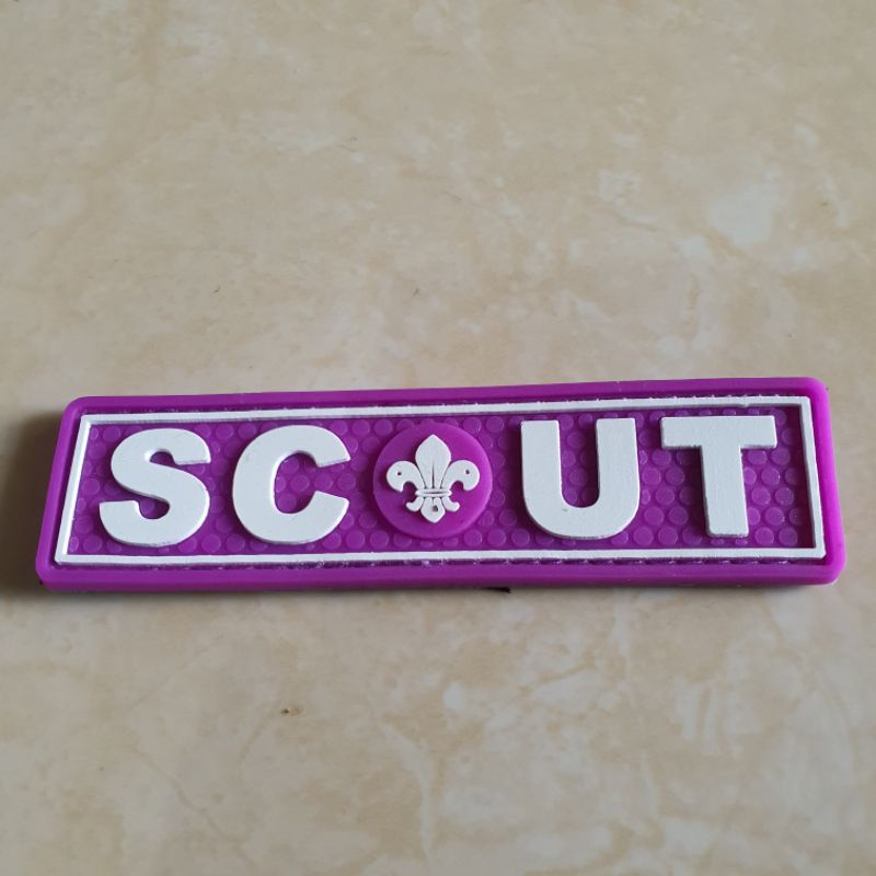 Jual PATCH RUBBER LOGO TULISAN SCOUT WOSM UNGU PRAMUKA - TEMPELAN ...