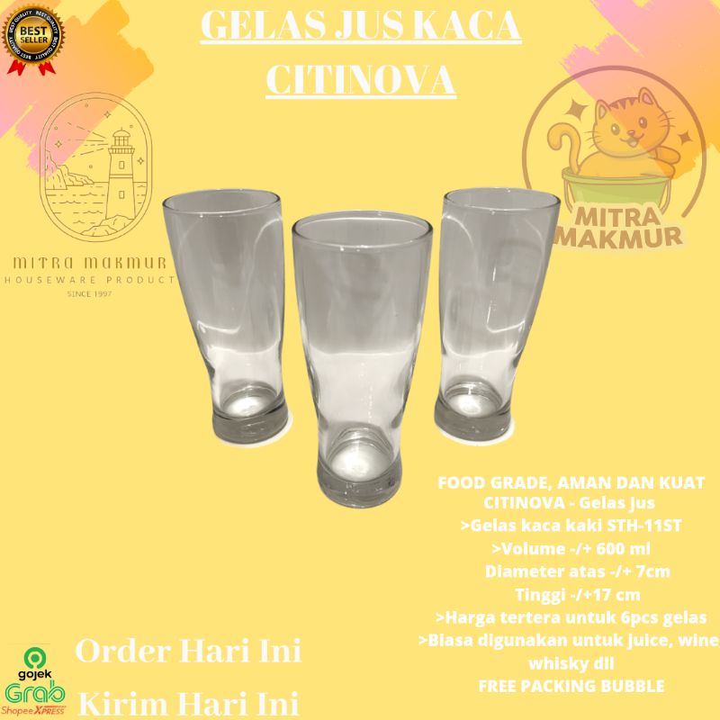 Jual NEW PORTO CITINOVA!! GELAS JUS KACA 380 ml @ 6 PCS | Shopee Indonesia