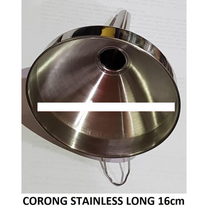 Jual CSL16 Corong Stainless Steel Besi Kuat Panjang Funnel Long 16cm | Shopee Indonesia