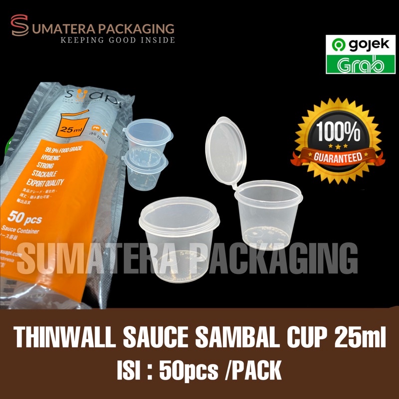 Jual Thinwall Cup 25ml SUAPI Pack Bulat Cup Sambel n Cup Puding saos ...