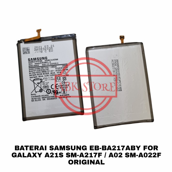 Jual BATERAI BATTERY SAMSUNG GALAXY A02 SM-A022F / A12 SM-A125F EB ...