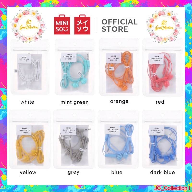 Jual Earphone mic Spiral Stereo noice Cancelling Miniso type H050 ...