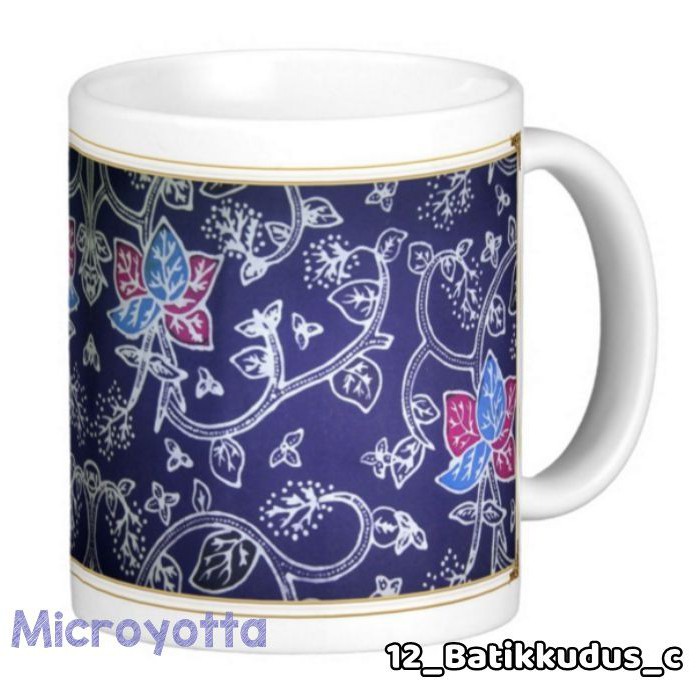 Jual Microyotta Mug Custom Tema Unik - Batik Kudus | Shopee Indonesia