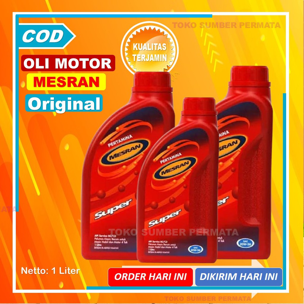 Jual Oli Motor Mesran Super 1 Liter Dan 800ml Mesin Bebek Oil Pertamina ...