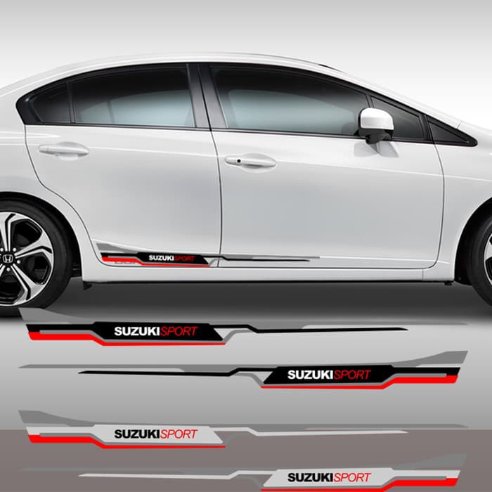 Jual Stiker Strip Body Suzuki Sport Racing Cutting Sticker Pintu Swift ...