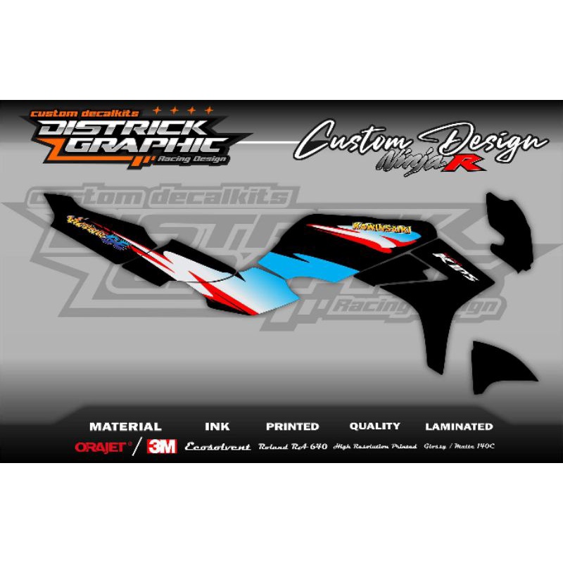 Jual sticker striping decalkits ninja r victor livery | Shopee Indonesia
