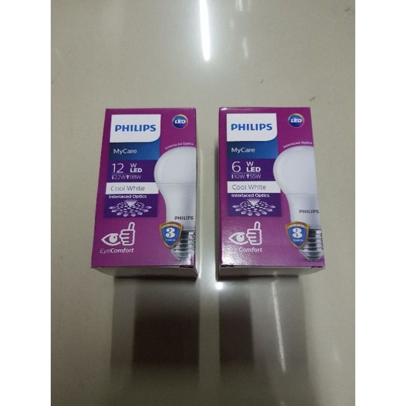 Jual Led Bulb Philips 4000K (Semi Putih atau Cool White) 6w 8w 10w 12w ...