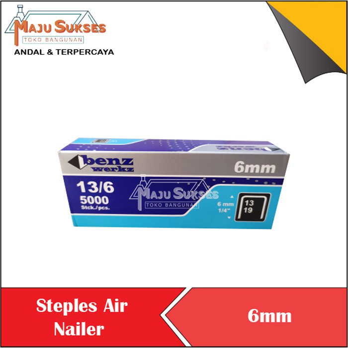 Jual ISI STAPLES PAKU TEMBAK ANGIN REFIL STEPLES AIR NAILER 1022J 22MM ...