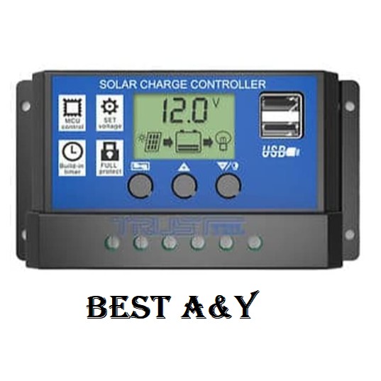 Jual Solar Charger Controller With USB Por Panel Surya Charger LCD 12V ...