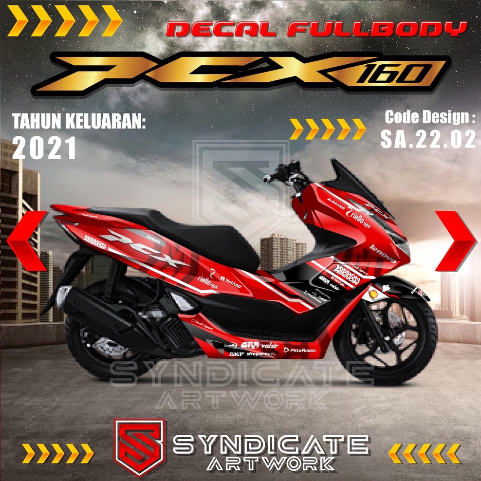 Jual Decal Stiker Honda PCX 160 New 2021 2022 Sticker Full Body Desain ...