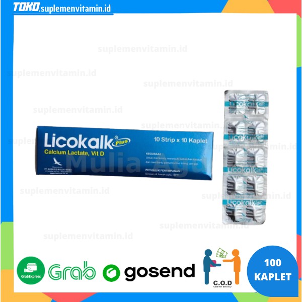 Jual Licokalk Plus Kalsium Vitamin D isi 100 Tablet | Shopee Indonesia