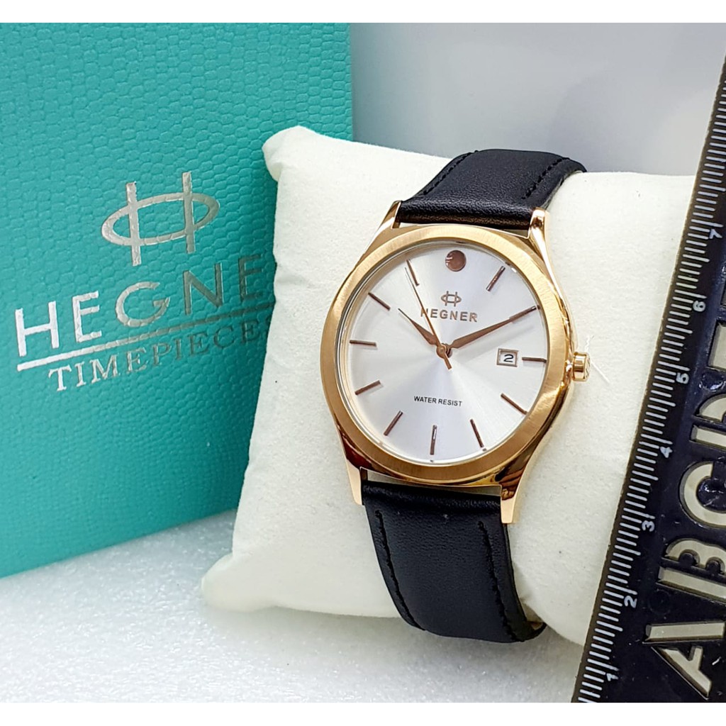Jual Jam Tangan Pria Hegner 317 Analog Kulit Leather Original | Shopee ...