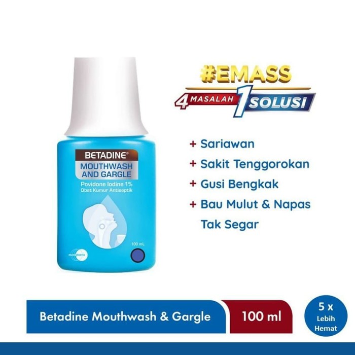 Jual Betadine Gargle Mouthwash100 ml Cairan Kumur Antiseptik Obat ...