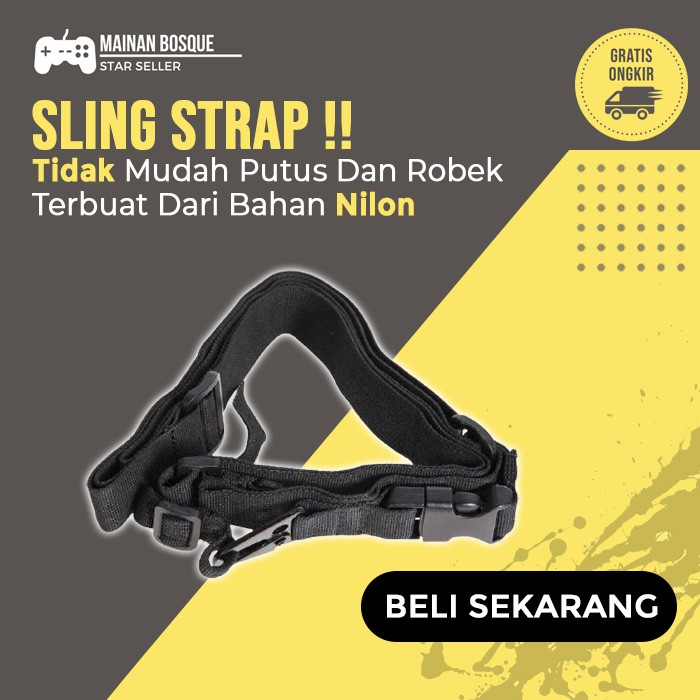 Jual Tali Pengaman Peralatan Sling Strap Senjata Airsoft Hunting Belt ...