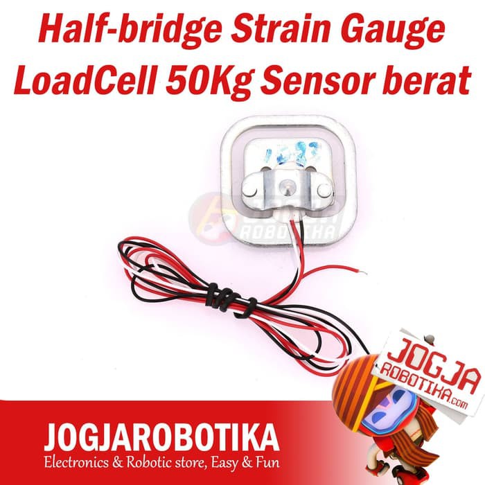 Jual HALF-BRIDGE STRAIN GAUGE LOADCELL JC H-62 50KG SENSOR BERAT ...