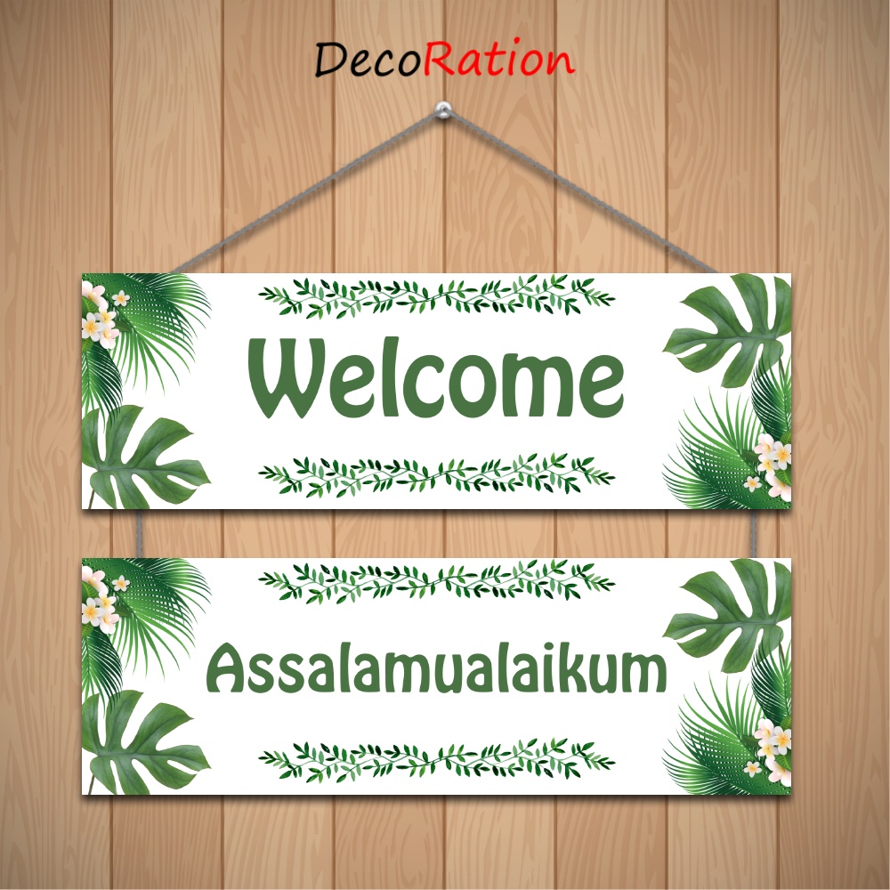Jual Hiasan Dinding Gantungan Pintu Shaby Tulisan Welcome Dan ...